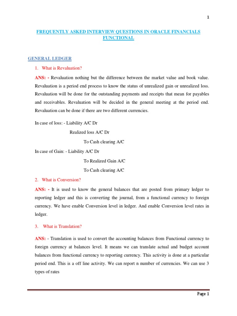Frequently Asked Interview Questions in Oracle Financials Functional ...