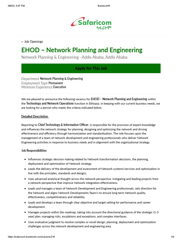 Bamboo HR3 | PDF | Engineering | Computer Network