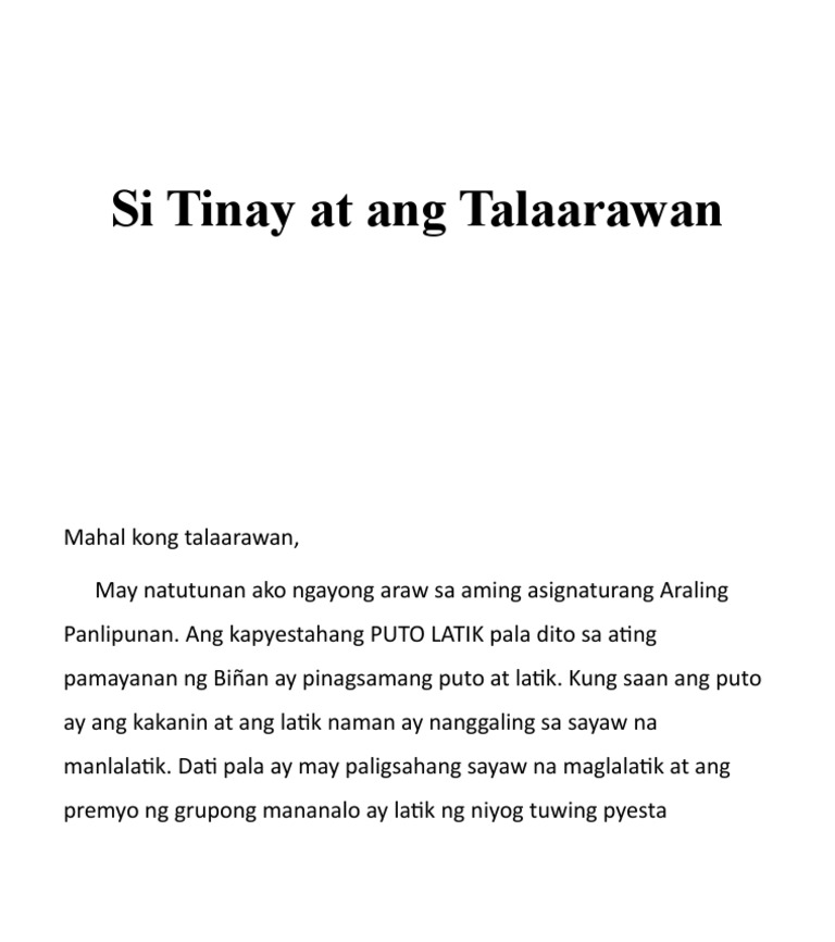 Si Tinay at Ang Talaarawan | PDF