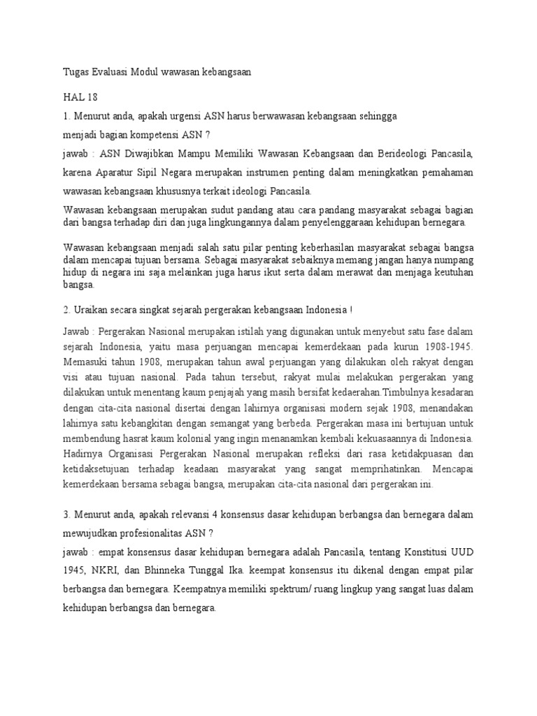 Tugas Evaluasi Modul | PDF | Politik