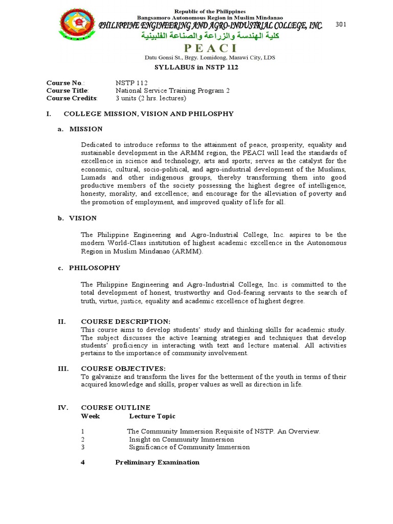 NSTP 112 National Service Training Program 2 | PDF | Evaluation | Cognition