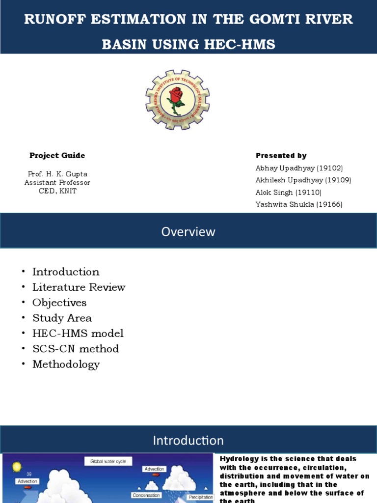 Runoff Estimation in The Gomti River Basin Using Hec-Hms: Project Guide | PDF | Drainage Basin ...