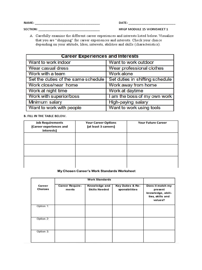 RHGP Mod 15 Worksheet | PDF