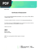 CERTIFICATE OF EMPLOYMENT (Teleperformance) | PDF