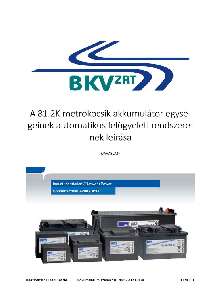 A 81.2K Metrókocsik Akkumulátor Egysé-Geinek Automatikus Felügyeleti ...