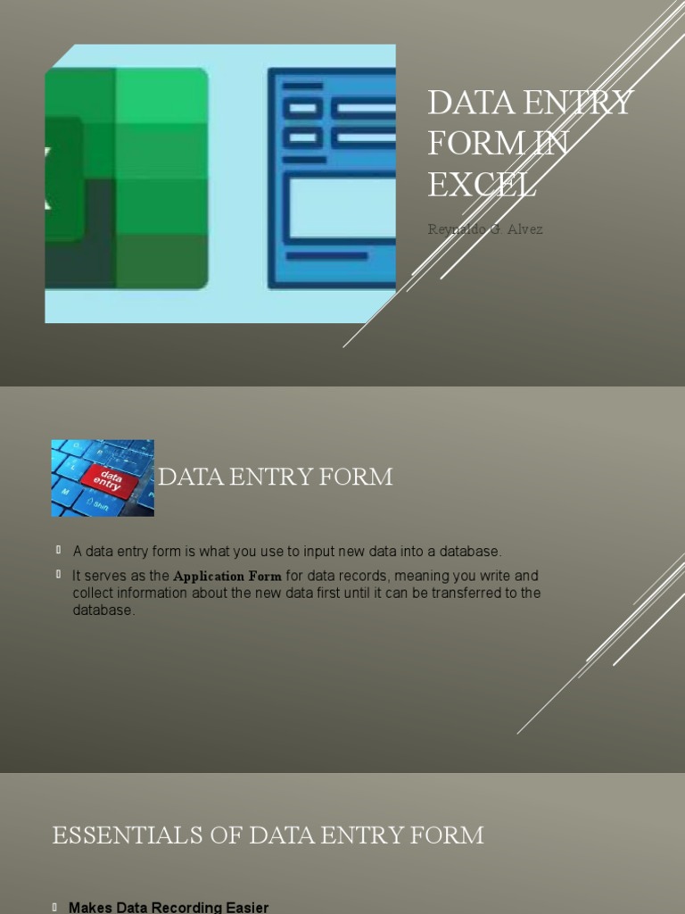 Excel Data Entry Form Guide | PDF