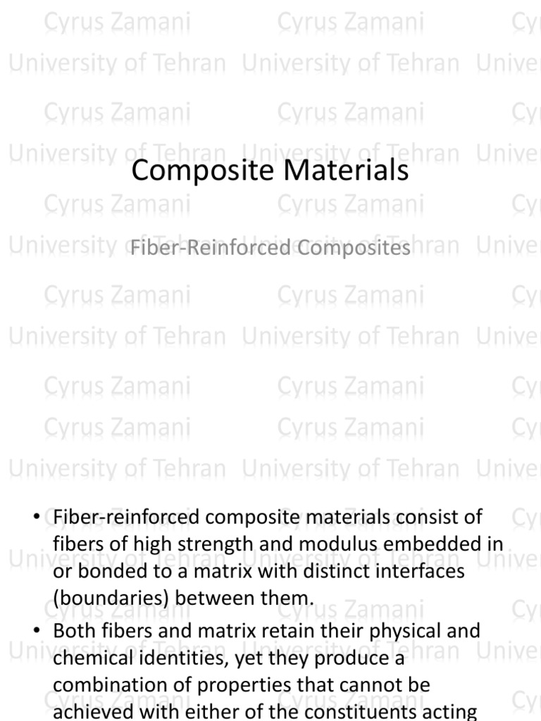 Fiber-Reinforced Composite Overview | PDF | Composite Material | Yield ...