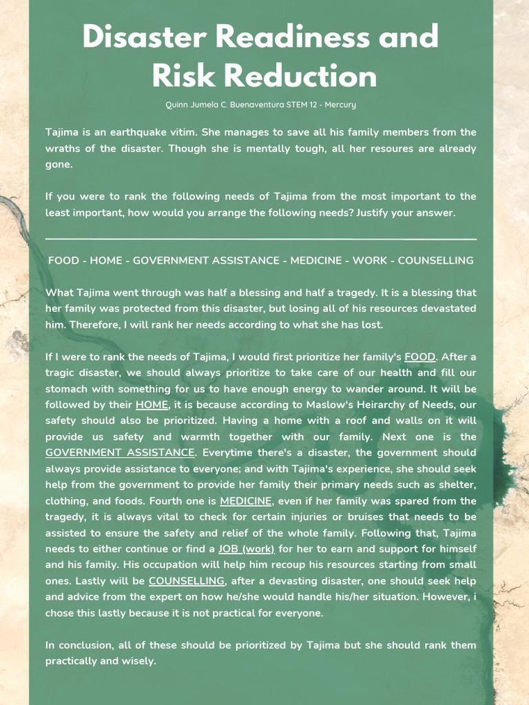 DRRR Assignment | PDF