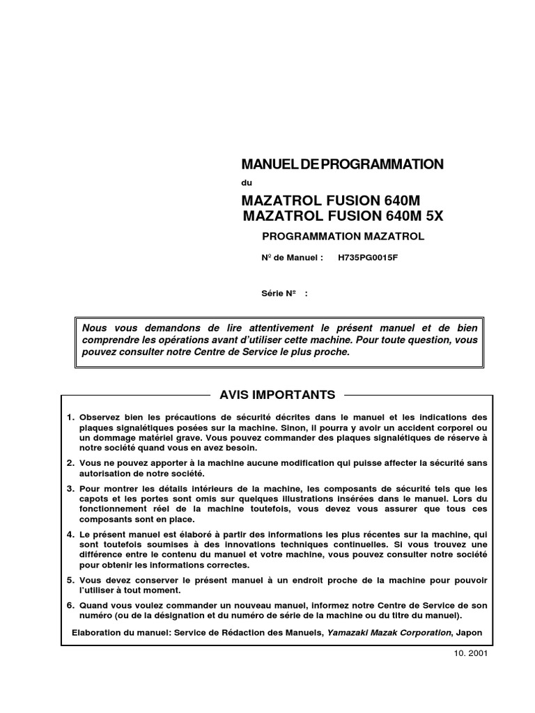 Maz Fusion 640M-5X2 | PDF | Programme informatique | Programmation