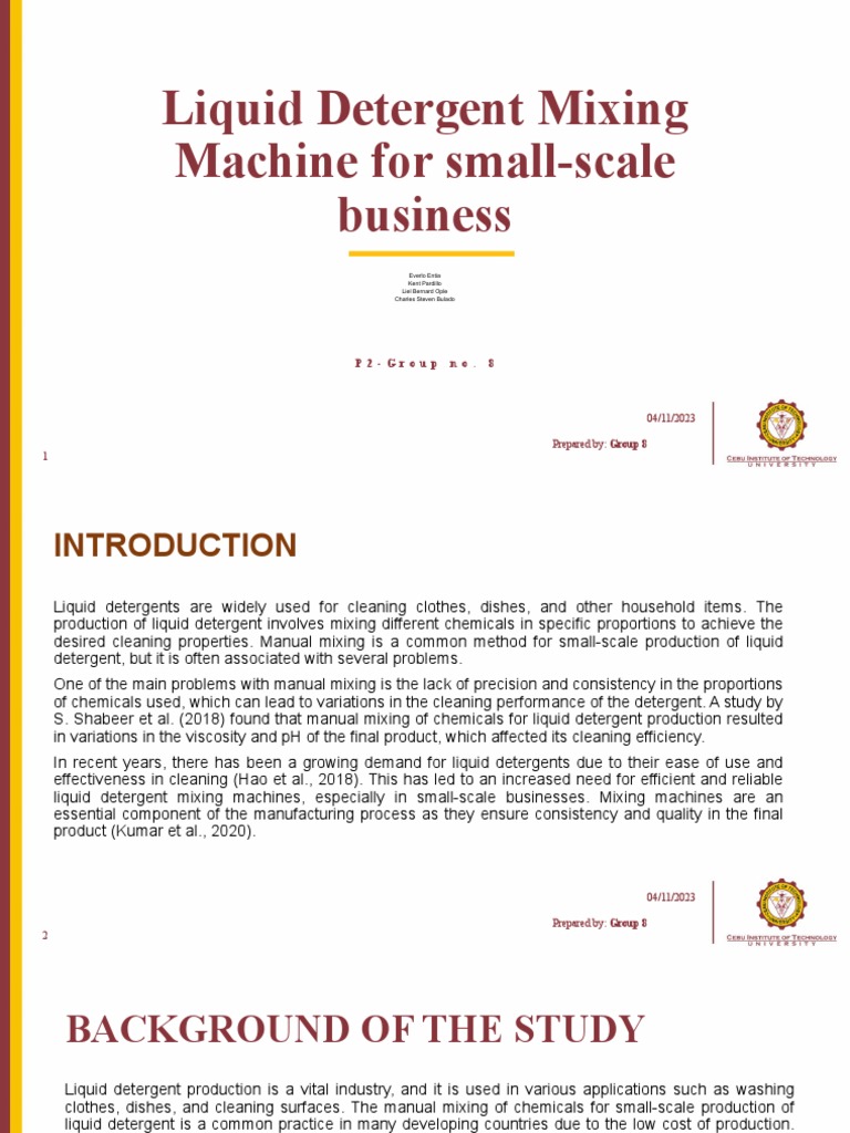 Liquid Detergent Mixing Machine For Small-Scale Business: 04/11/2023 ...