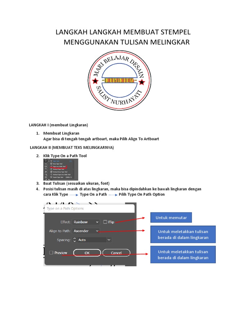 1. MEMBUAT LOGO TEKS MELINGKAR | PDF