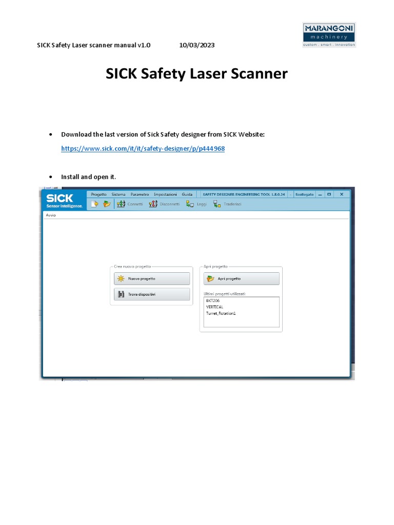 SICK Safety Laser Scanner | PDF | Home & Garden | Computers