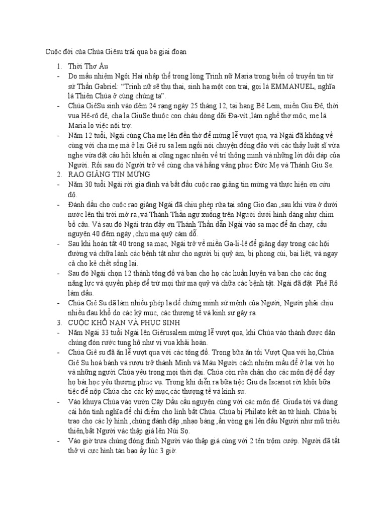 Cu C Đ I C A Chúa Giê Su | PDF