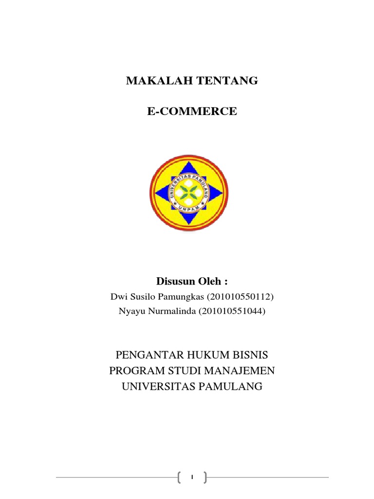 Makalah E-Commerce | PDF | Komputer