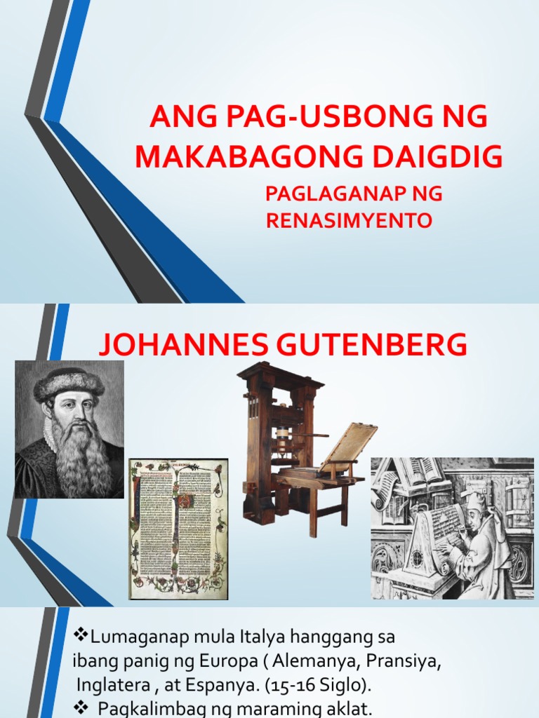 Ang Pag Usbong NG Makabagong Daigdig Ambag | PDF