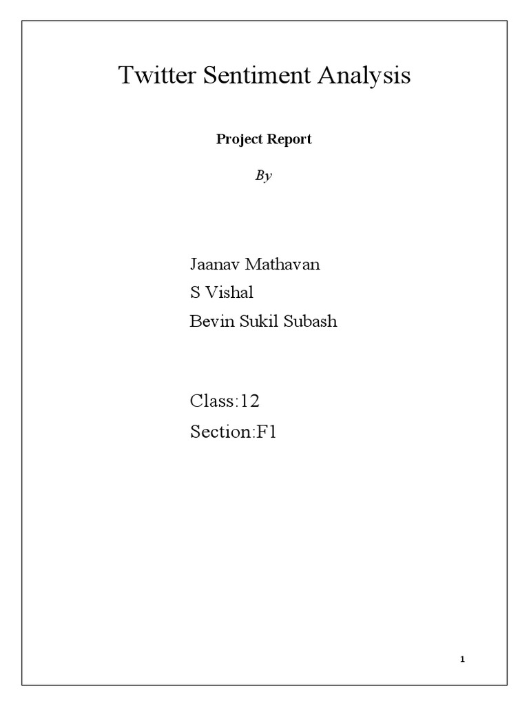 Twitter Sentiment Analysis | PDF | Microblogging | Computer Science