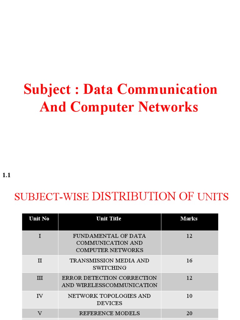 DCC Unit 1 | PDF | Computer Network | Peer To Peer