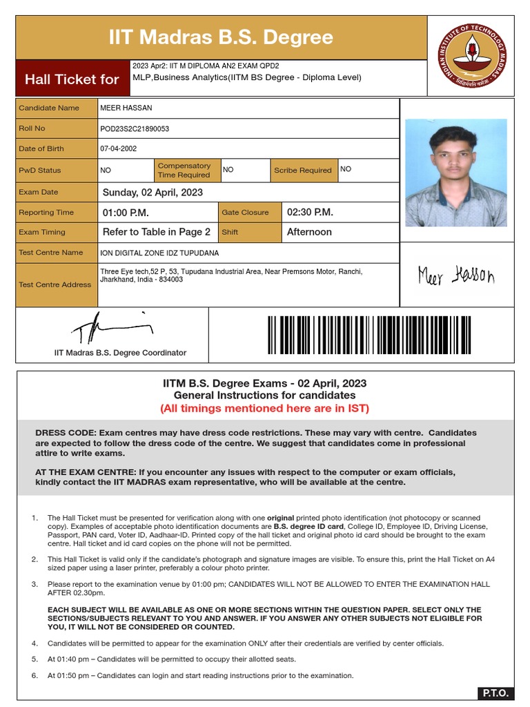 POD23S2C21890053 | PDF | Identity Document | Computing