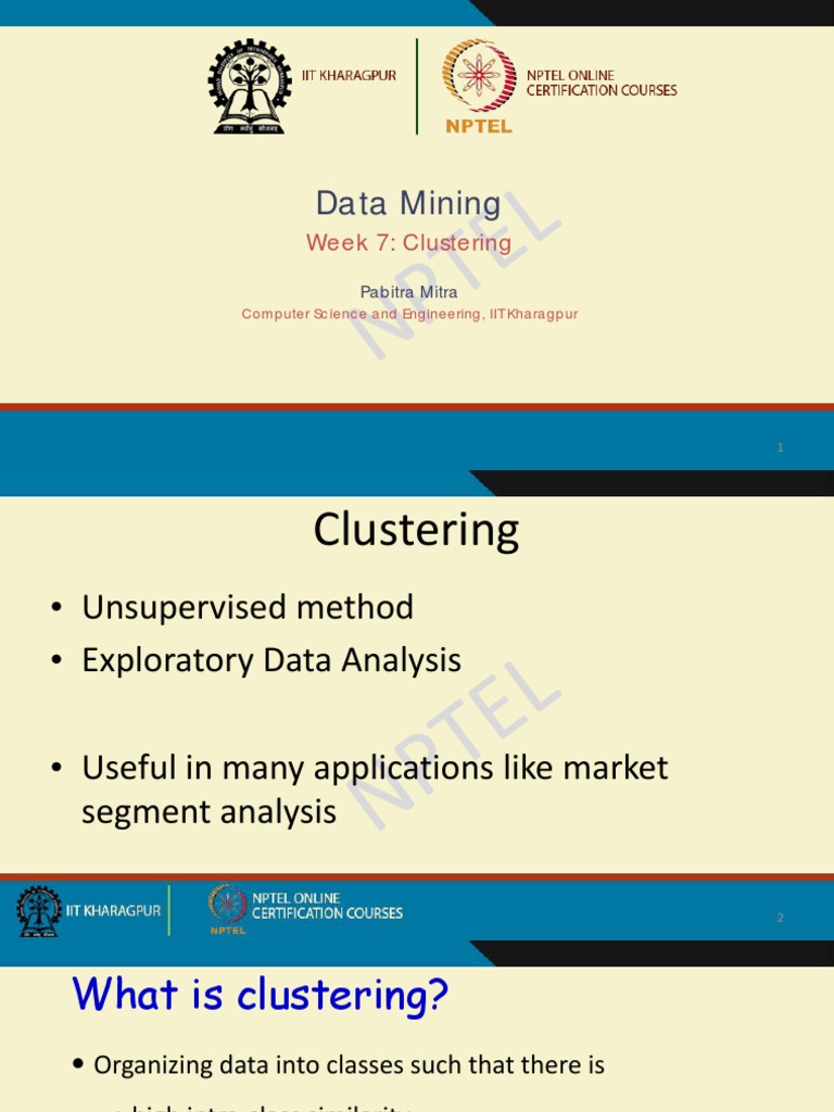 Week 07 Lecture Material | PDF | Cluster Analysis | Statistical Data Types