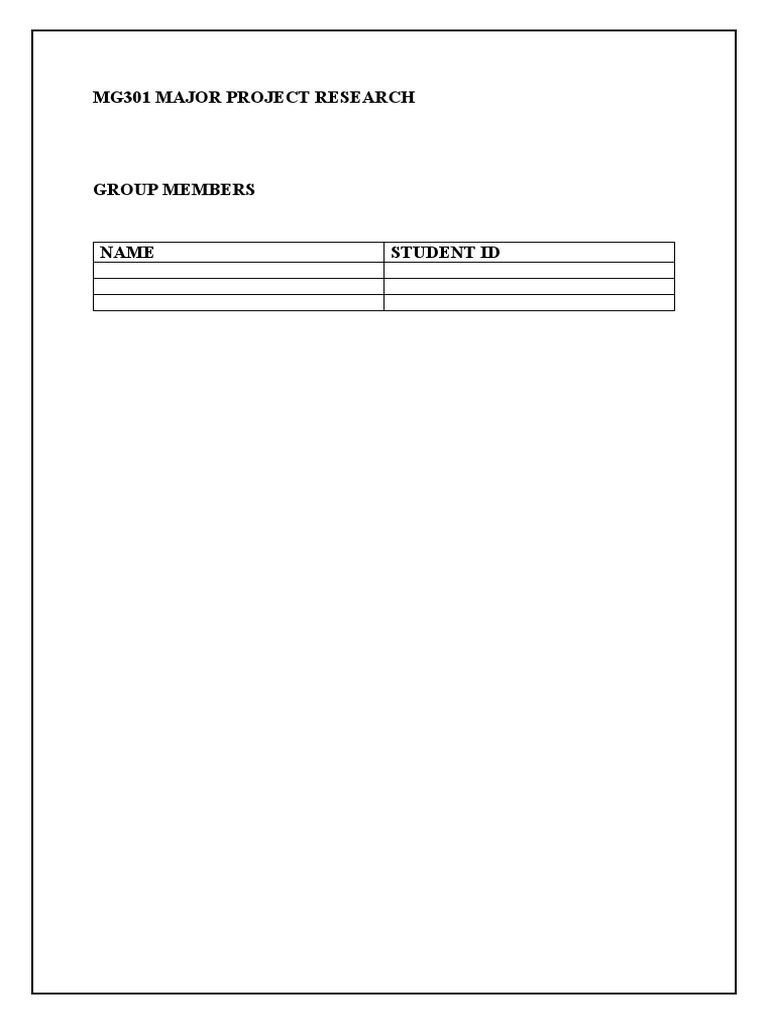 Major Project Assignment | PDF