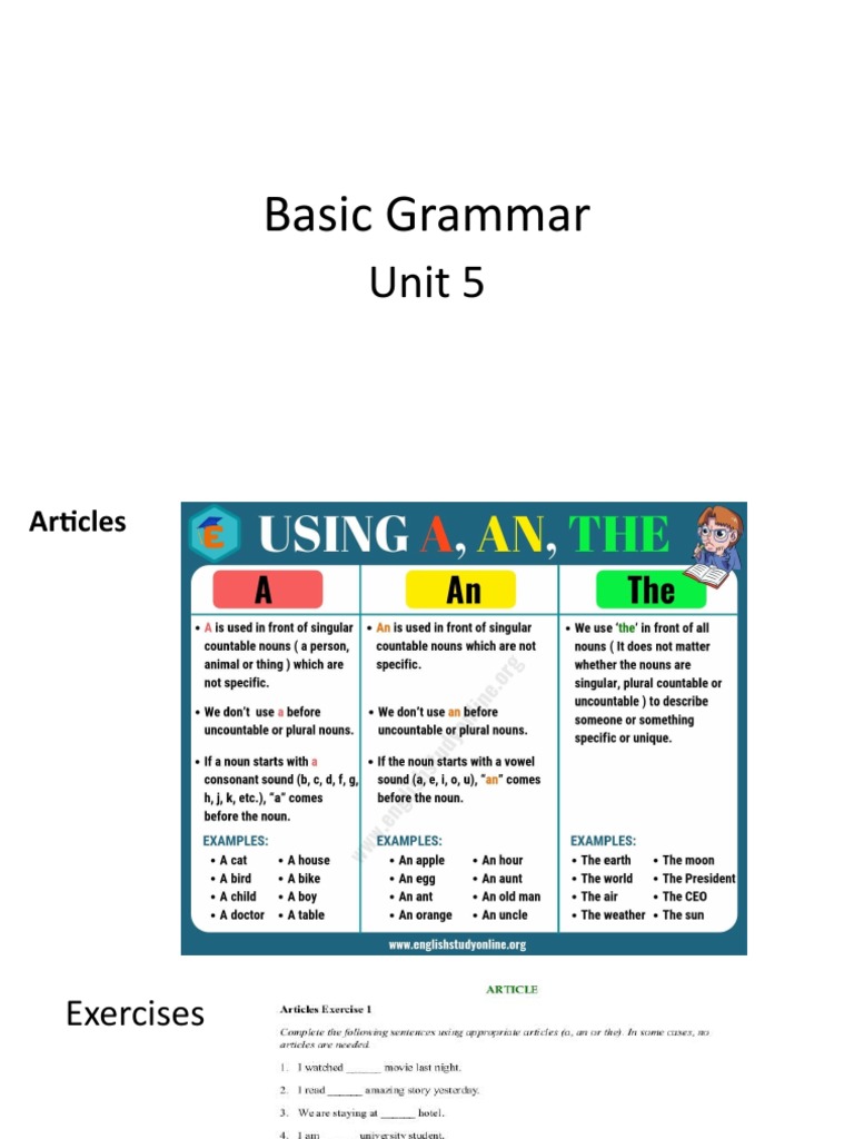 Grammar Unit 5 | Download Free PDF | Verb | Linguistic Typology