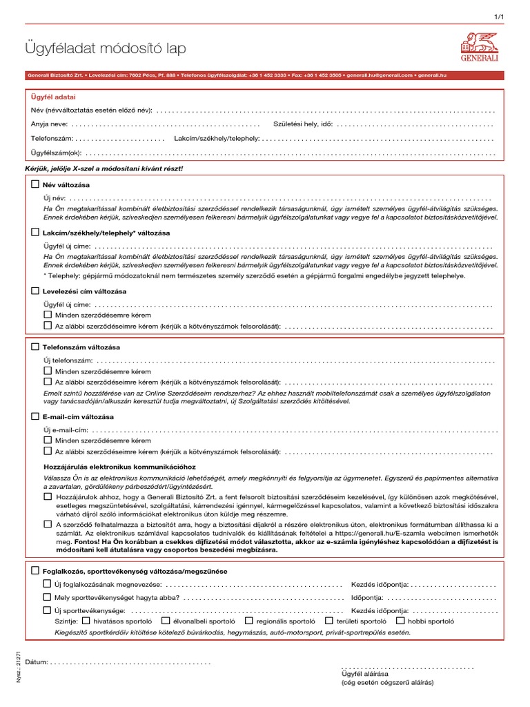 Ügyféladat_módosító_lap[1] | PDF