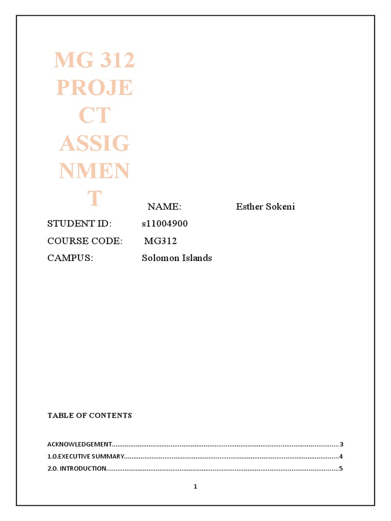 MG 312 Project Assignment | PDF | Employment | Leadership