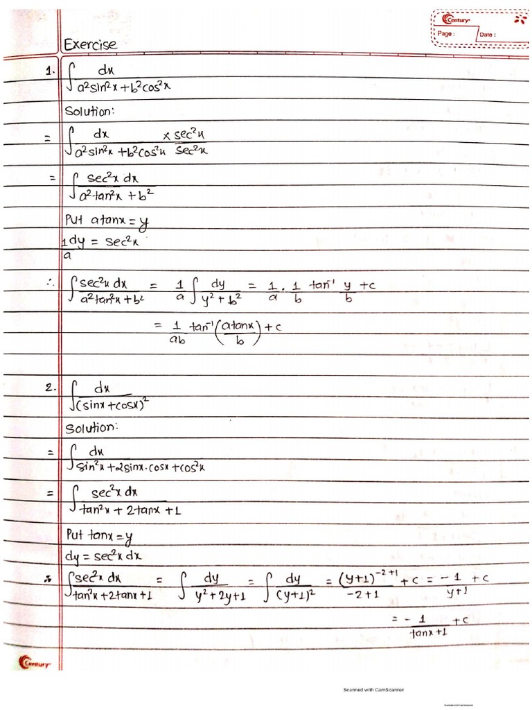 Standard Integrals III | PDF