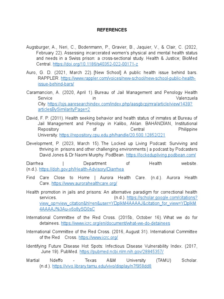 References | PDF | Prison