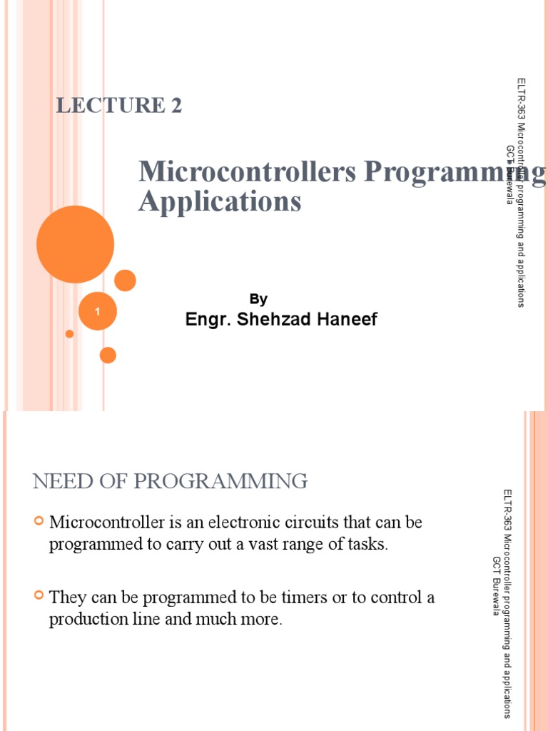 Microcontrollers Programming and Applications: Engr. Shehzad Haneef | PDF | Computer Science ...