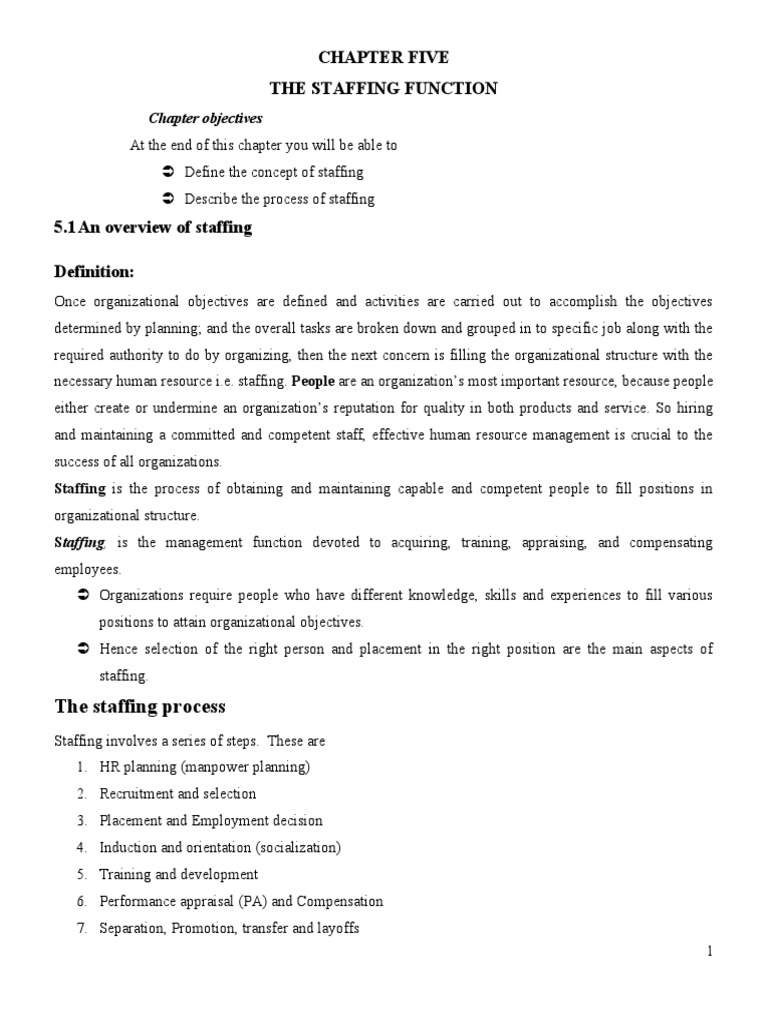 CH 5 Staffing | PDF | Human Resources | Performance Appraisal