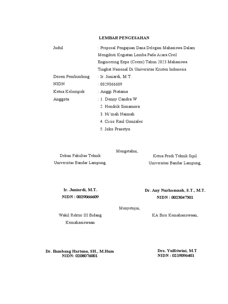 Lembar Pengesahan | PDF
