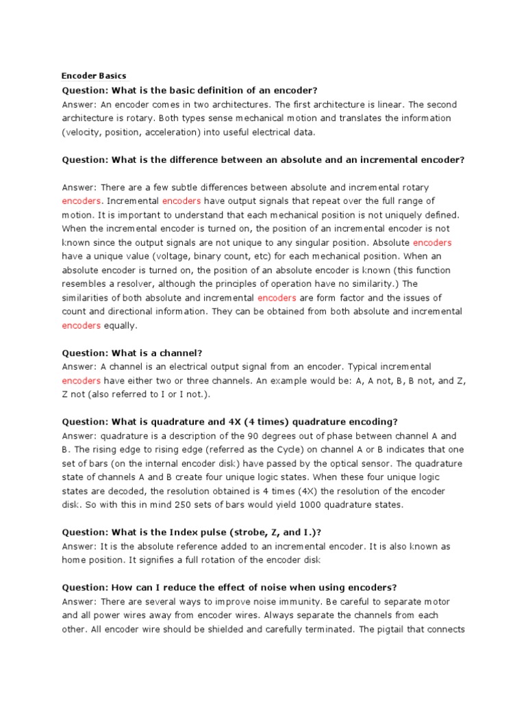Encoder | PDF | Manufactured Goods | Computer Engineering