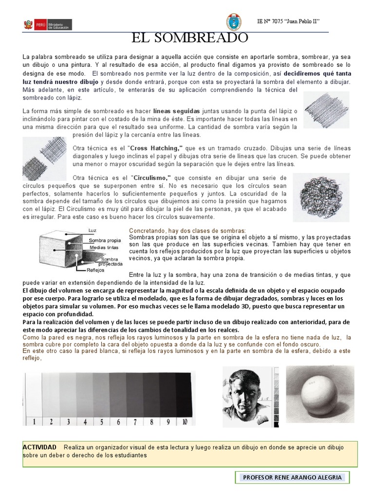 EL SOMBREADO Ficha | PDF | Sombra | Dibujo