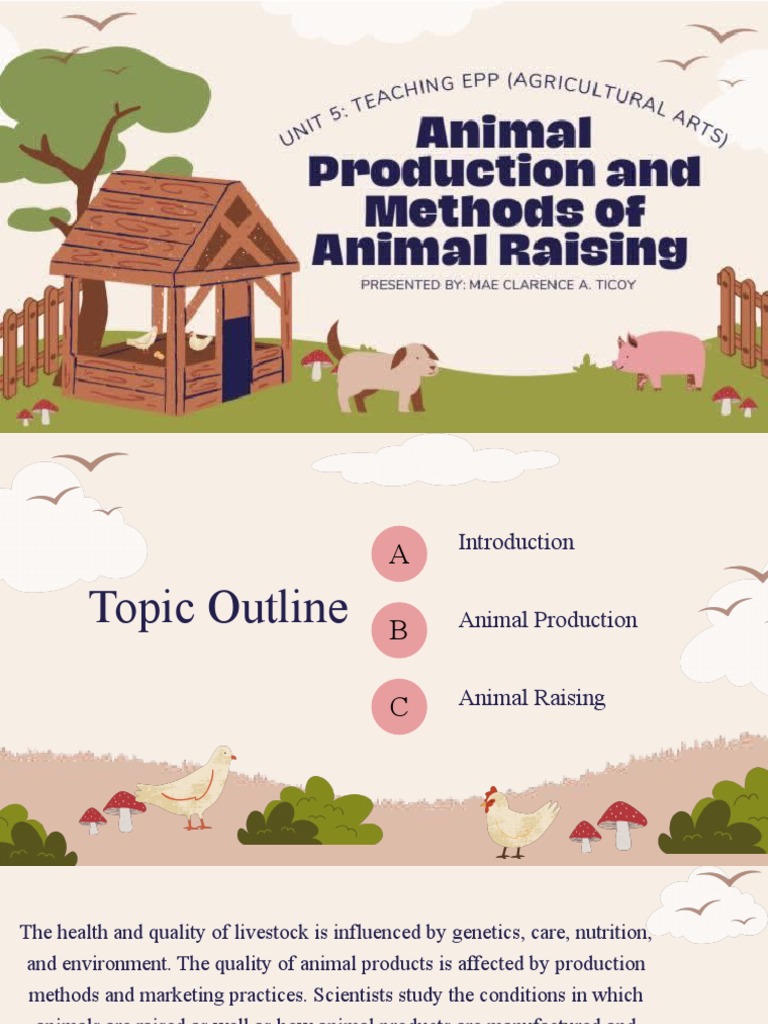 Animal Production and Methods of Animal Raising | PDF | Livestock | Farms