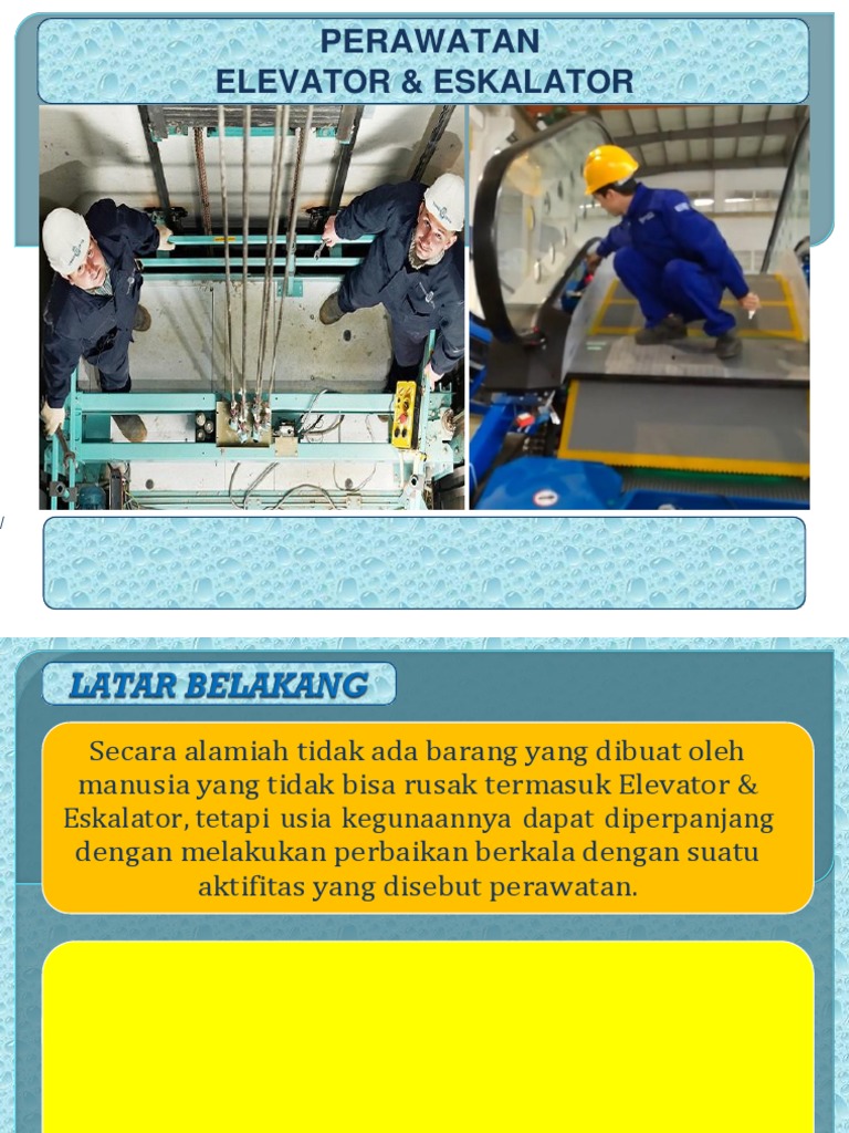 Perawatan Elevator & Eskalator | PDF