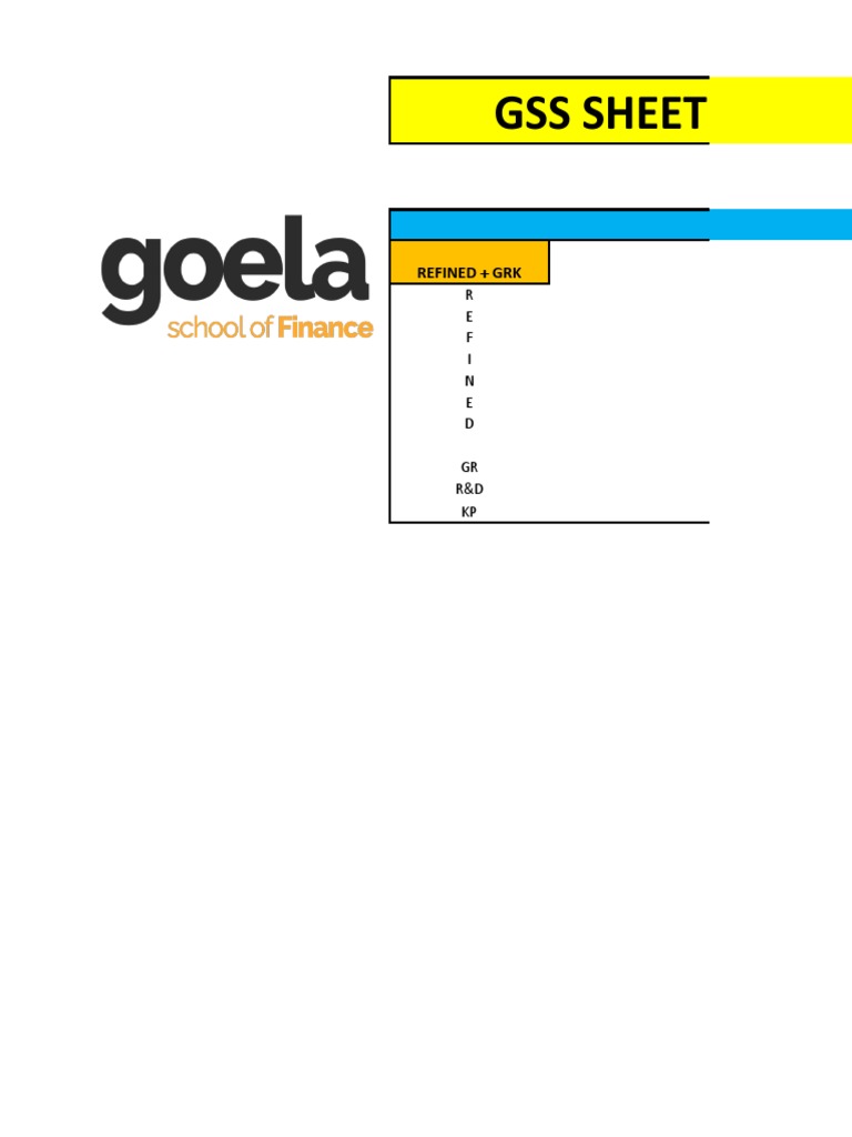 Gss Sheet - Goela Stock Selector: Fact List | PDF