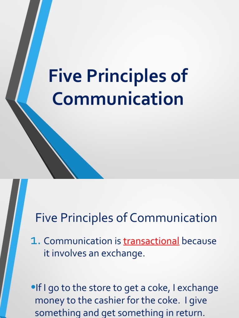 Principles of Communication | PDF | Communication | Human Communication