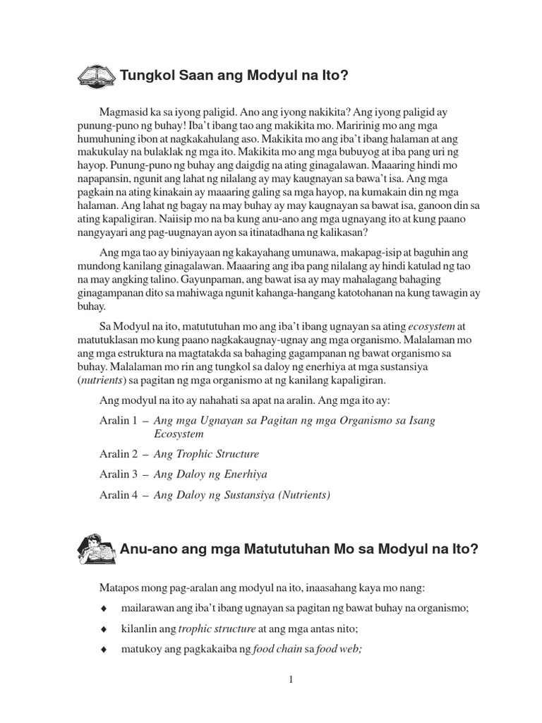 Isang Pagbabalik Tanaw Sa Ating Ecosystem | PDF