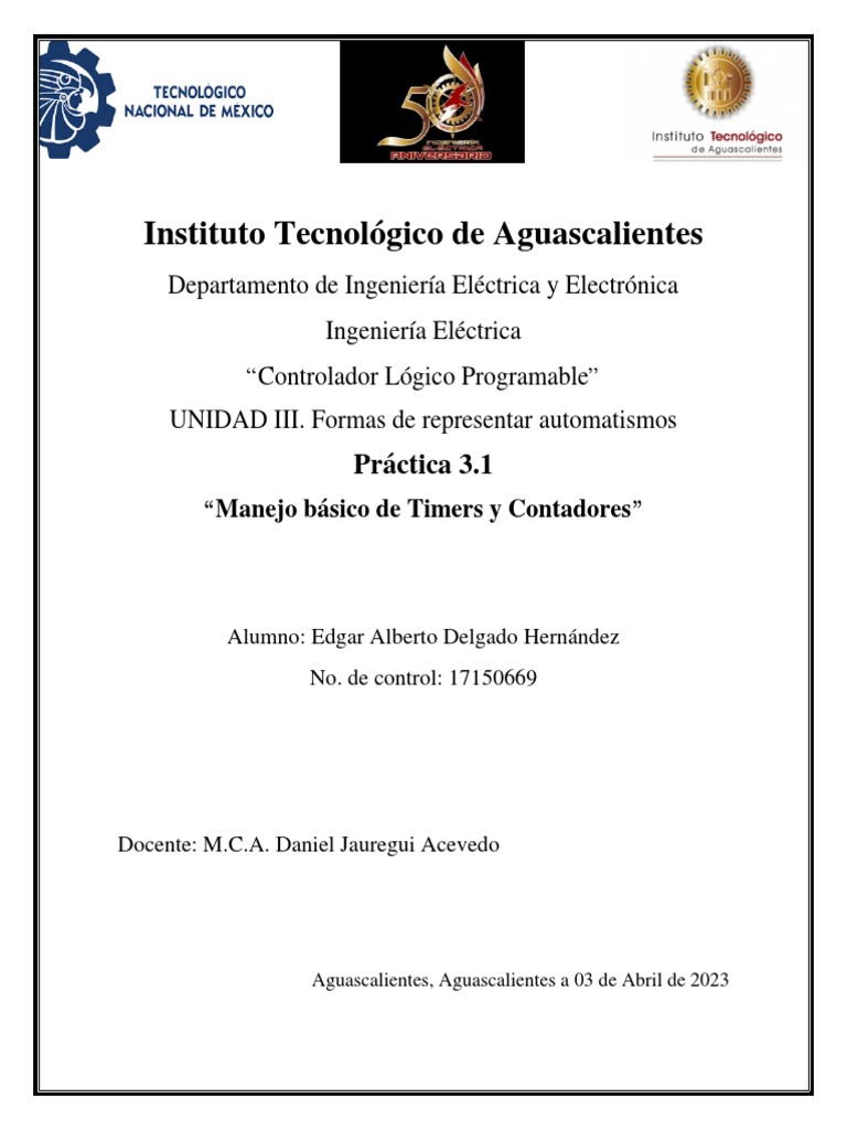 Práctica 3.1 Manejo Básico de Timers y Contadores | PDF | Ingeniería | Electrónica