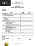 Thesis Defense - Evaluation Form | PDF | Thesis | Design