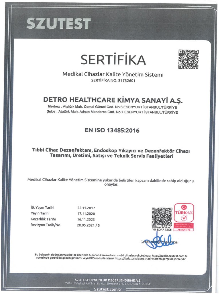 Detro ISO Rev.05 | PDF