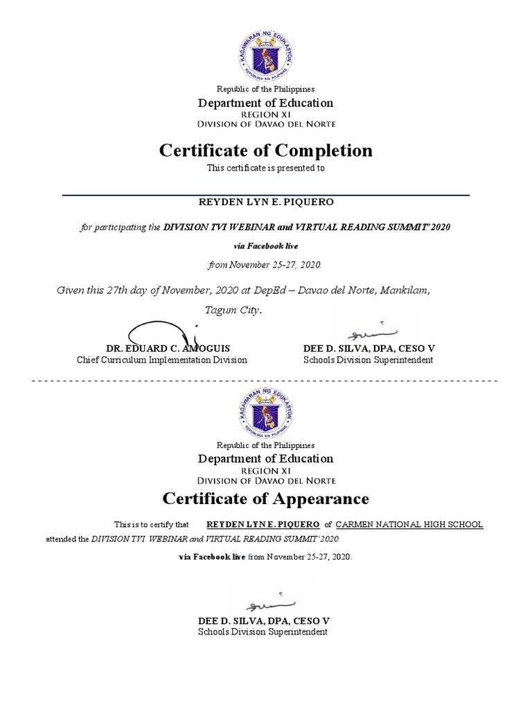 Certificate of Completion | PDF