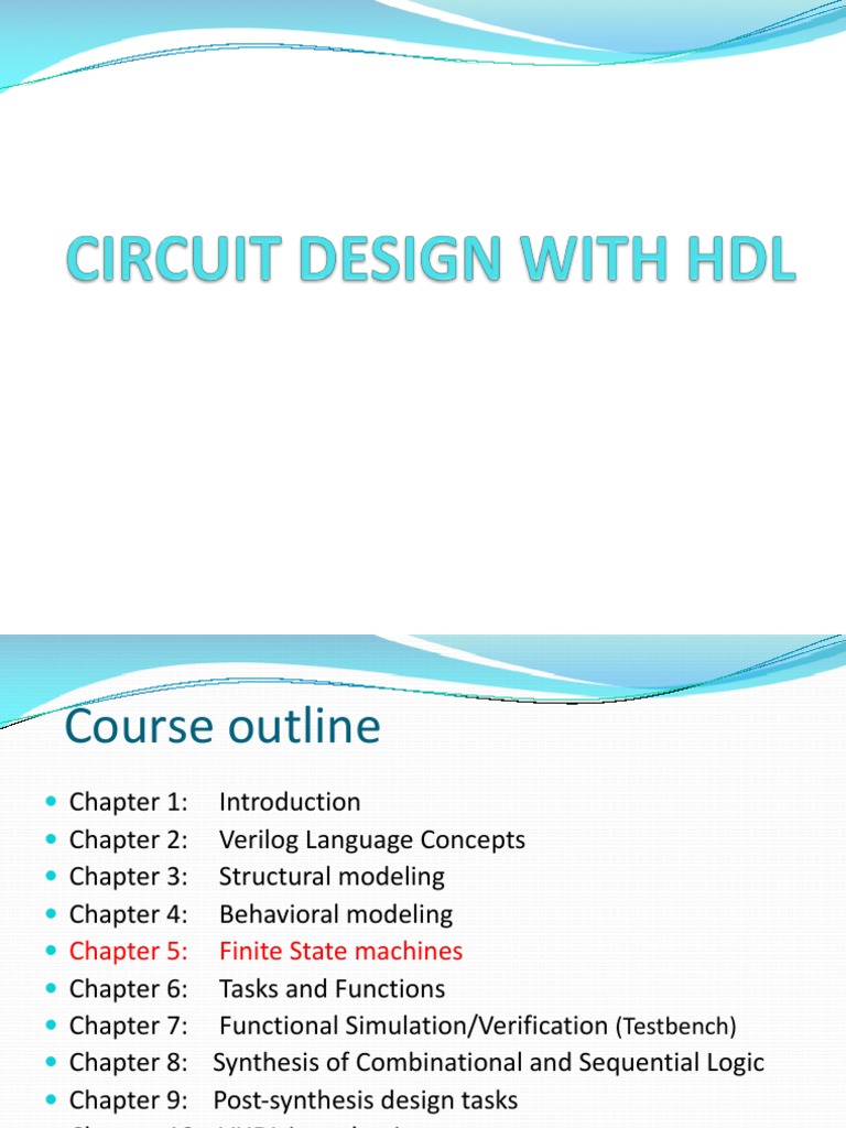 Chapter 5 - Finite State Machines | PDF | Hardware Description Language | Logic Gate