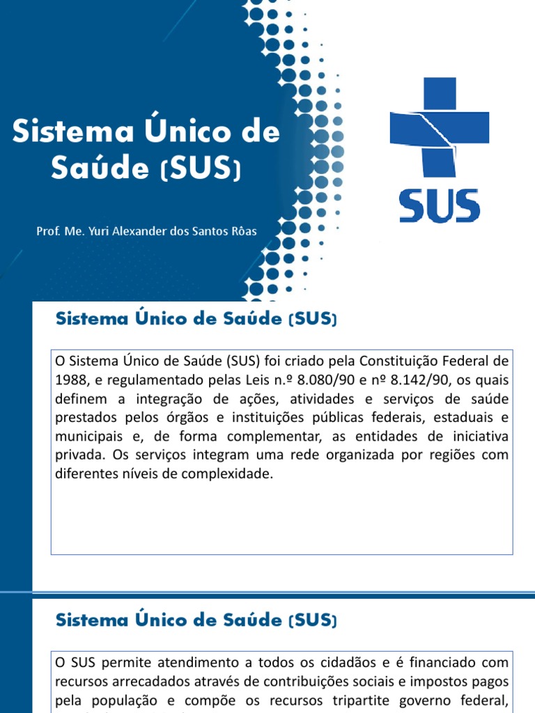 SC - Aula 03 - SUS | PDF | Federação | Descentralização