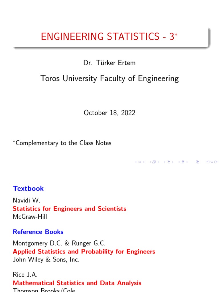 Engineering Statistics - 3 | PDF