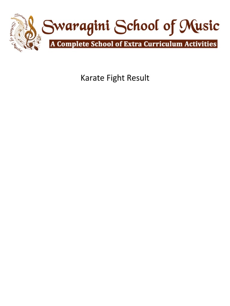 Karate Match Outcome | PDF