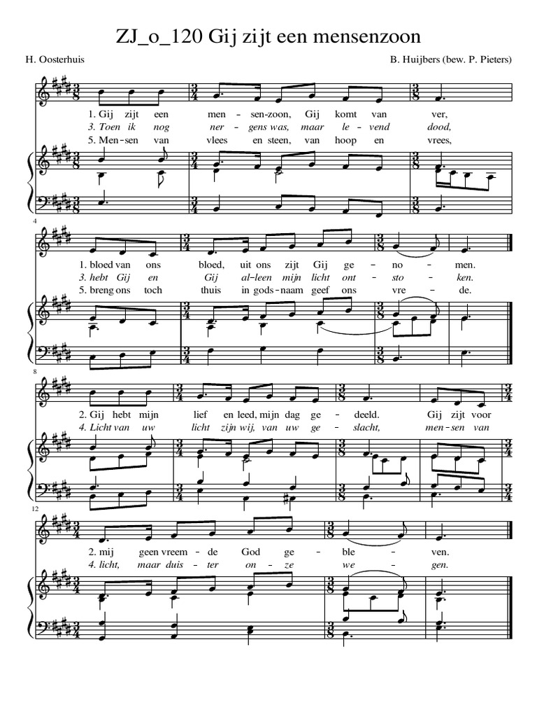 ZJ o 120 Gij Zijt Een Mensenzoon | PDF