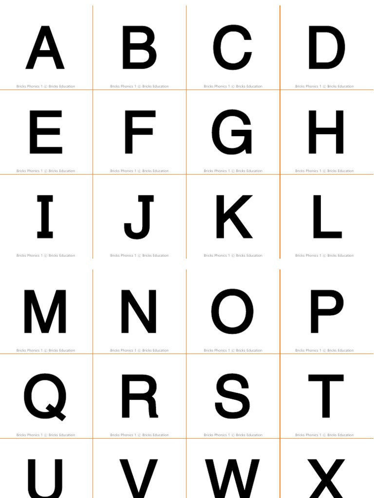 Bricks Phonics - L1 - Flashcard - Alphabet Cards | PDF