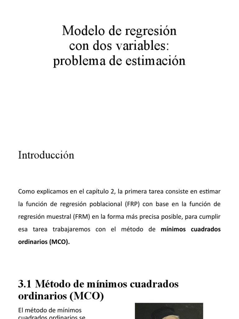 T3 Modelo de Regresión | PDF | Estimador | Mínimos cuadrados ordinarios